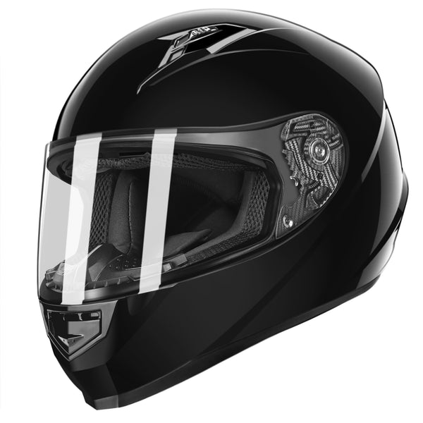 GLX GX11 Compact Lightweight Full Face Motorcycle Street Bike Helmet ...